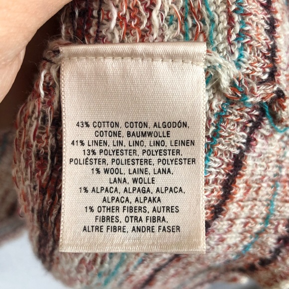 Anthropologie | Tops | Anthropologie Moth Spliced Poncho Knit Medlarge ...